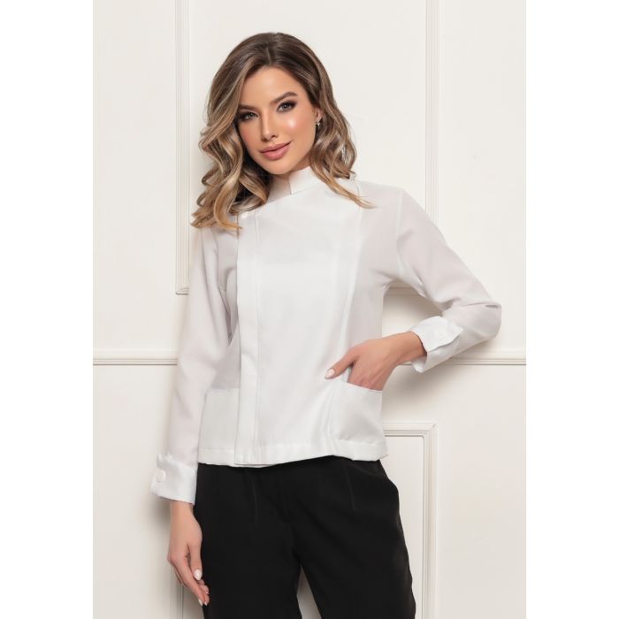 Dolma Chef Feminina com Zíper Branca Camila